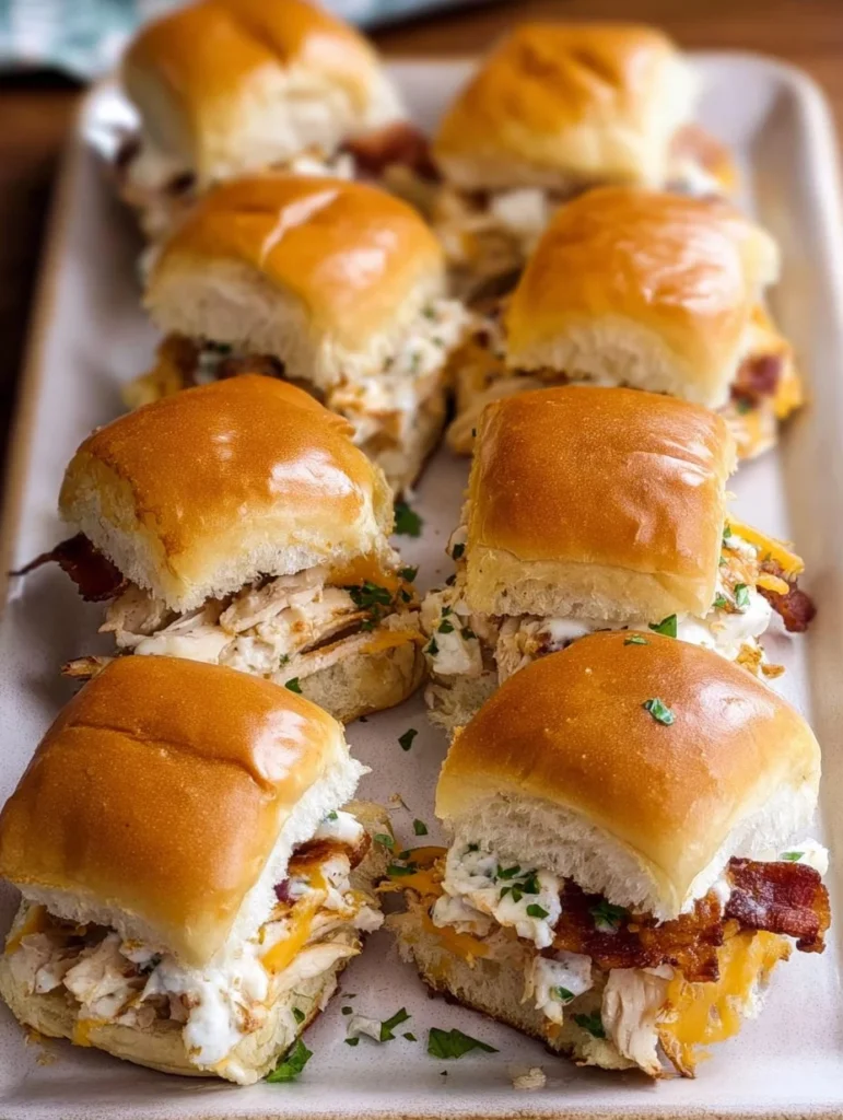 Chicken Bacon Ranch Sliders