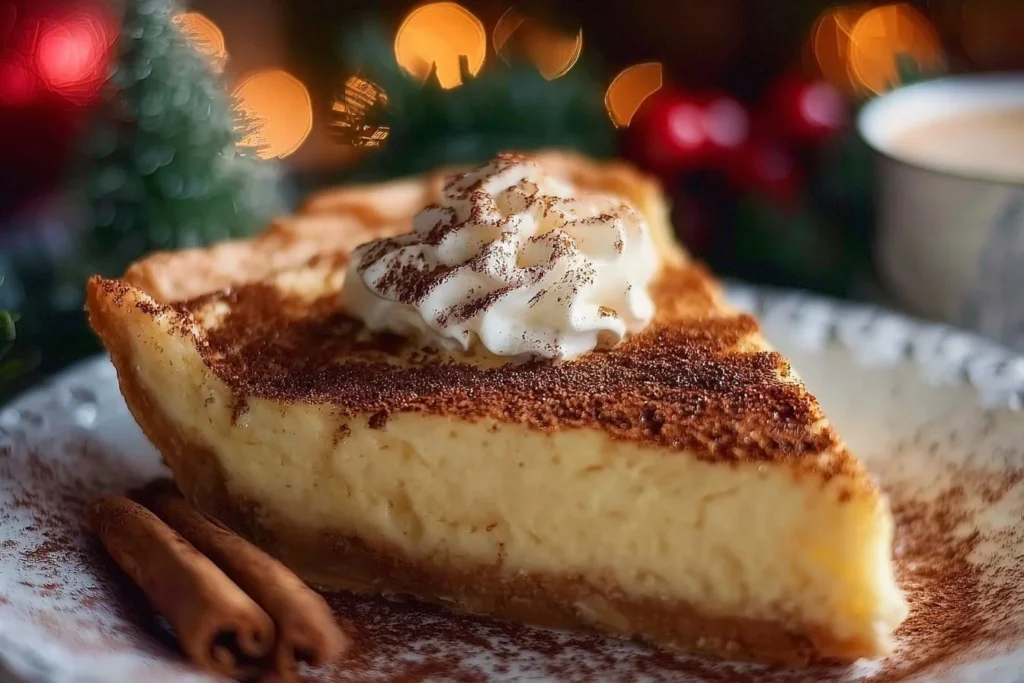 Christmas Eve Cinnamon-Vanilla Custard Pie